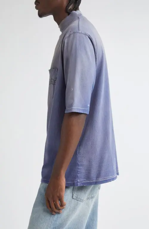 Maison Margiela Graffiti Logo Paint Splattered Pocket T-Shirt In